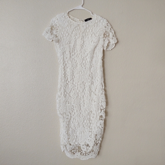 AX Paris | Dresses | Ax Paris Crochet White Midi Dress | Poshmark